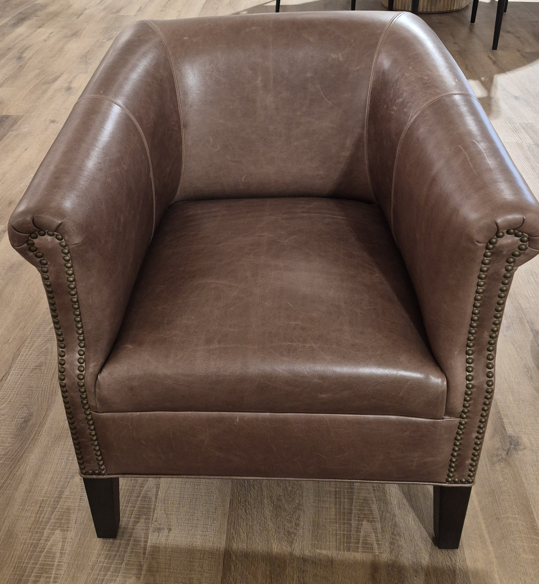 Bernard Chair in Leather Florence Dove (2 in stock) – verandacollection