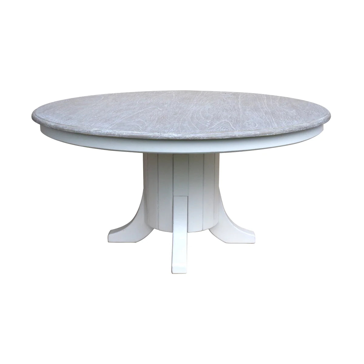 Charleston Dining Table White Base Riverwash Top 60" round (1 in stock ...