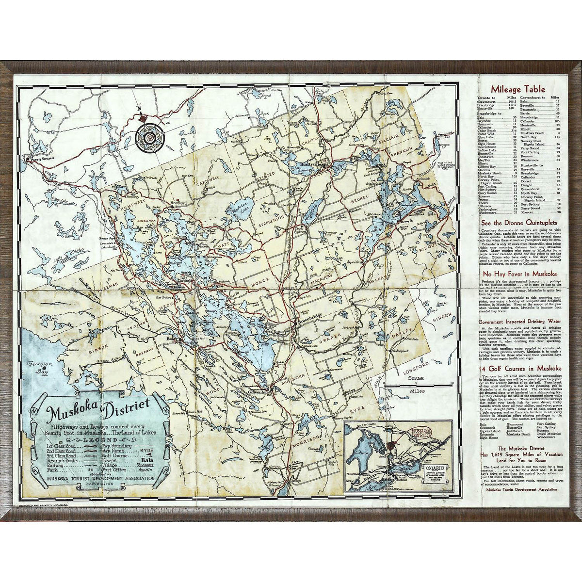 Muskoka District Map (1 in stock) – verandacollection