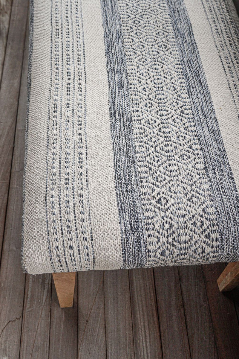 Indigo Stripe Denim Wide Accent Bench 42" (1 in stock) – verandacollection