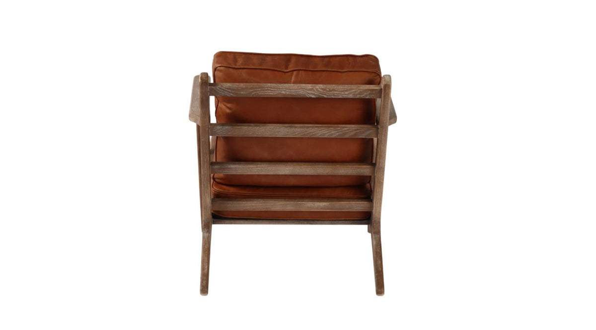 Junior Camel Brown Leather Armchair (2 in stock) – verandacollection