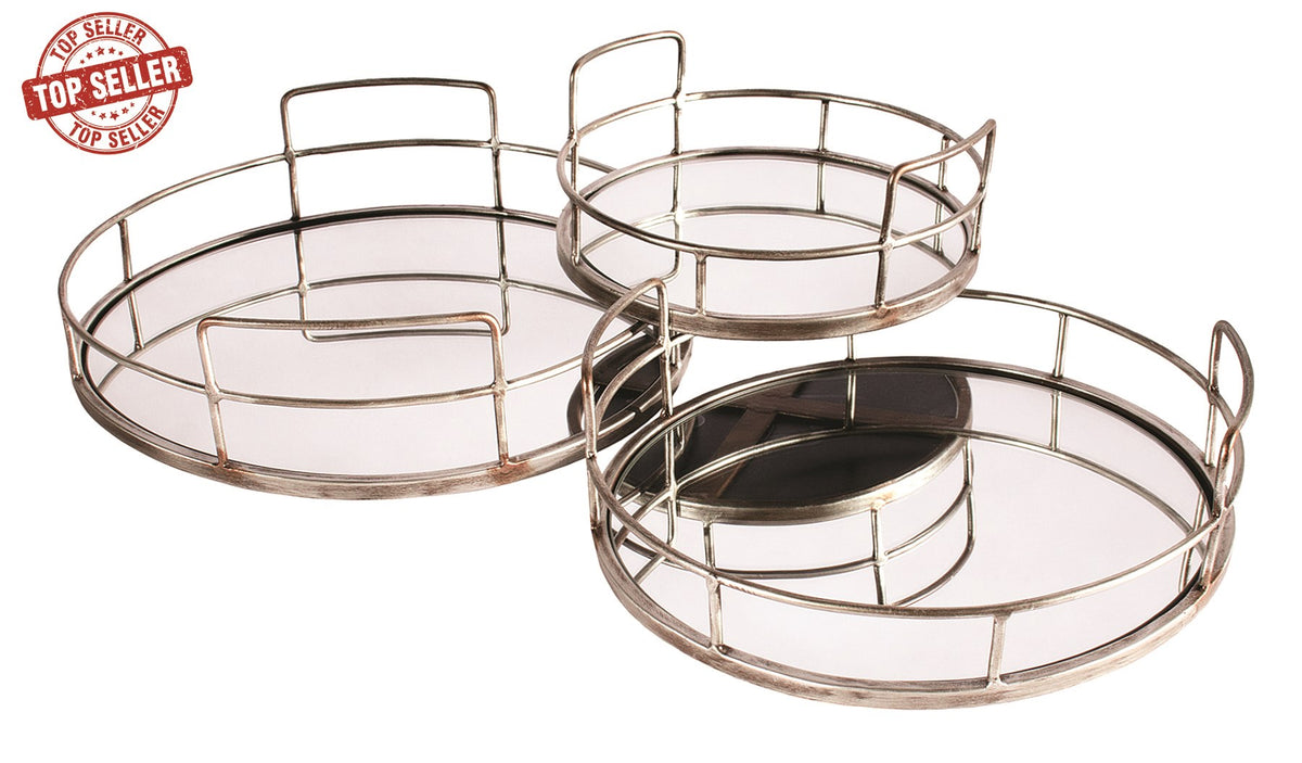 Round Mirrored Tray Small (1 in stock) – verandacollection